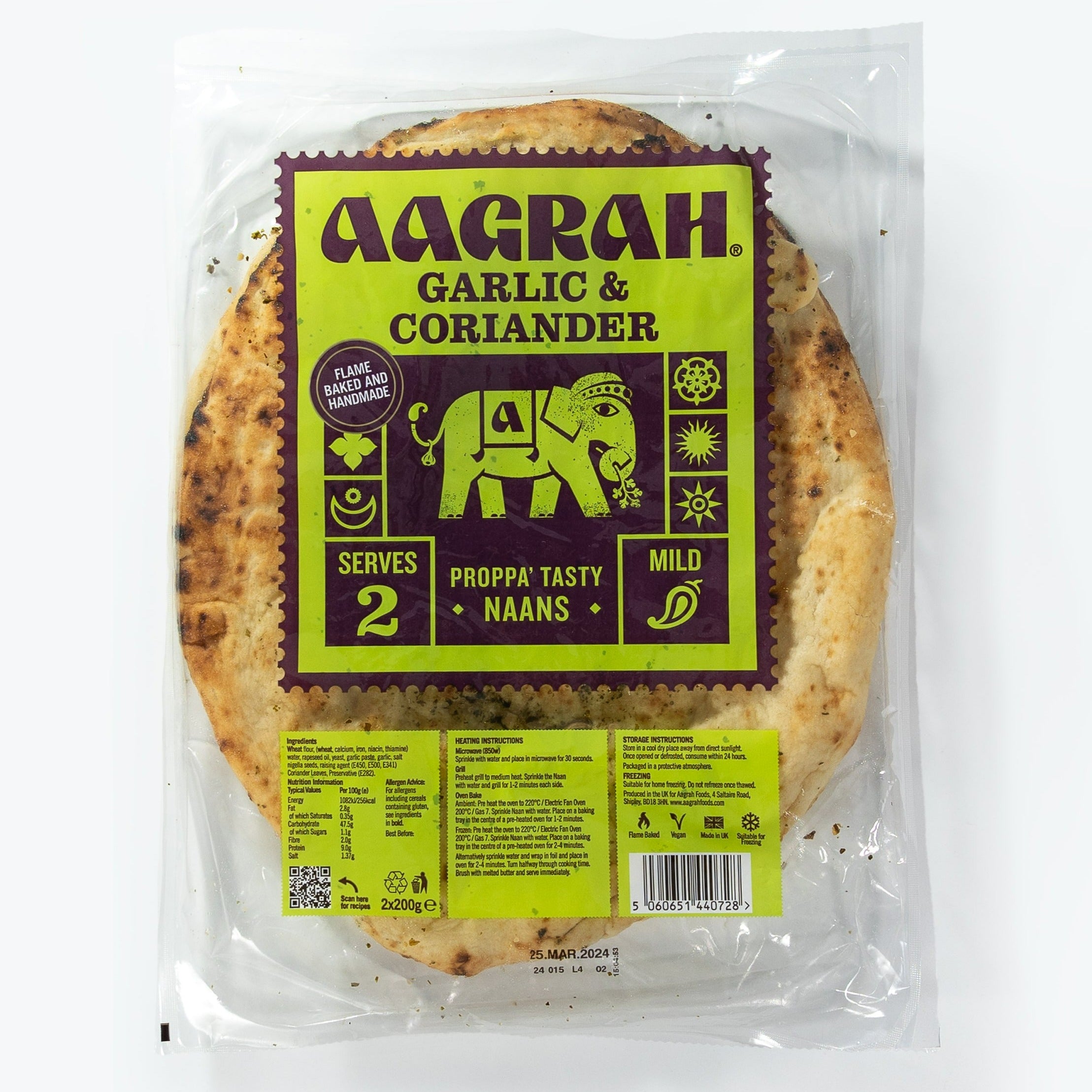 Garlic & Coriander Naan – Aagrah Foods
